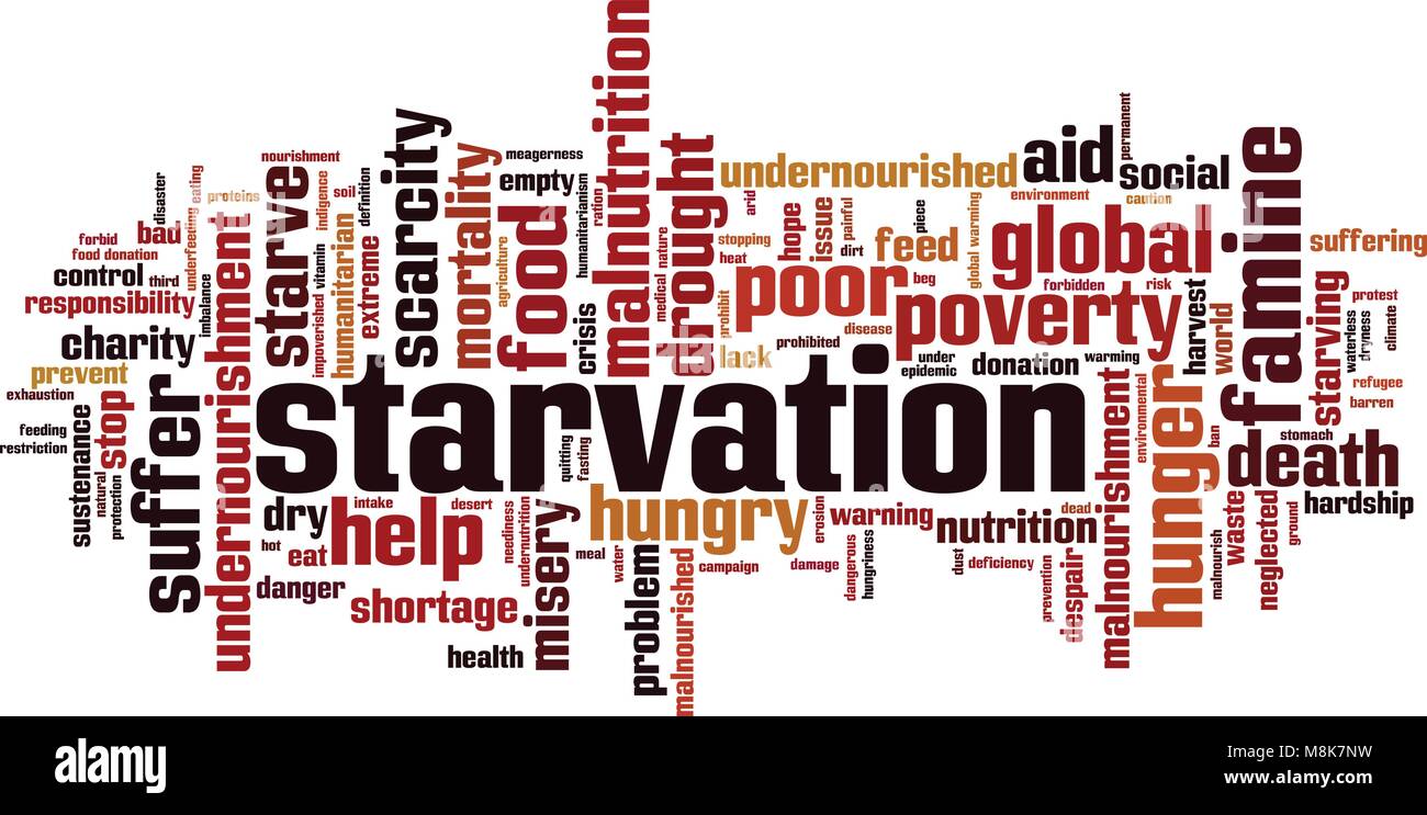 Starvation word cloud concept. Vector illustration Stock Vector Image ...