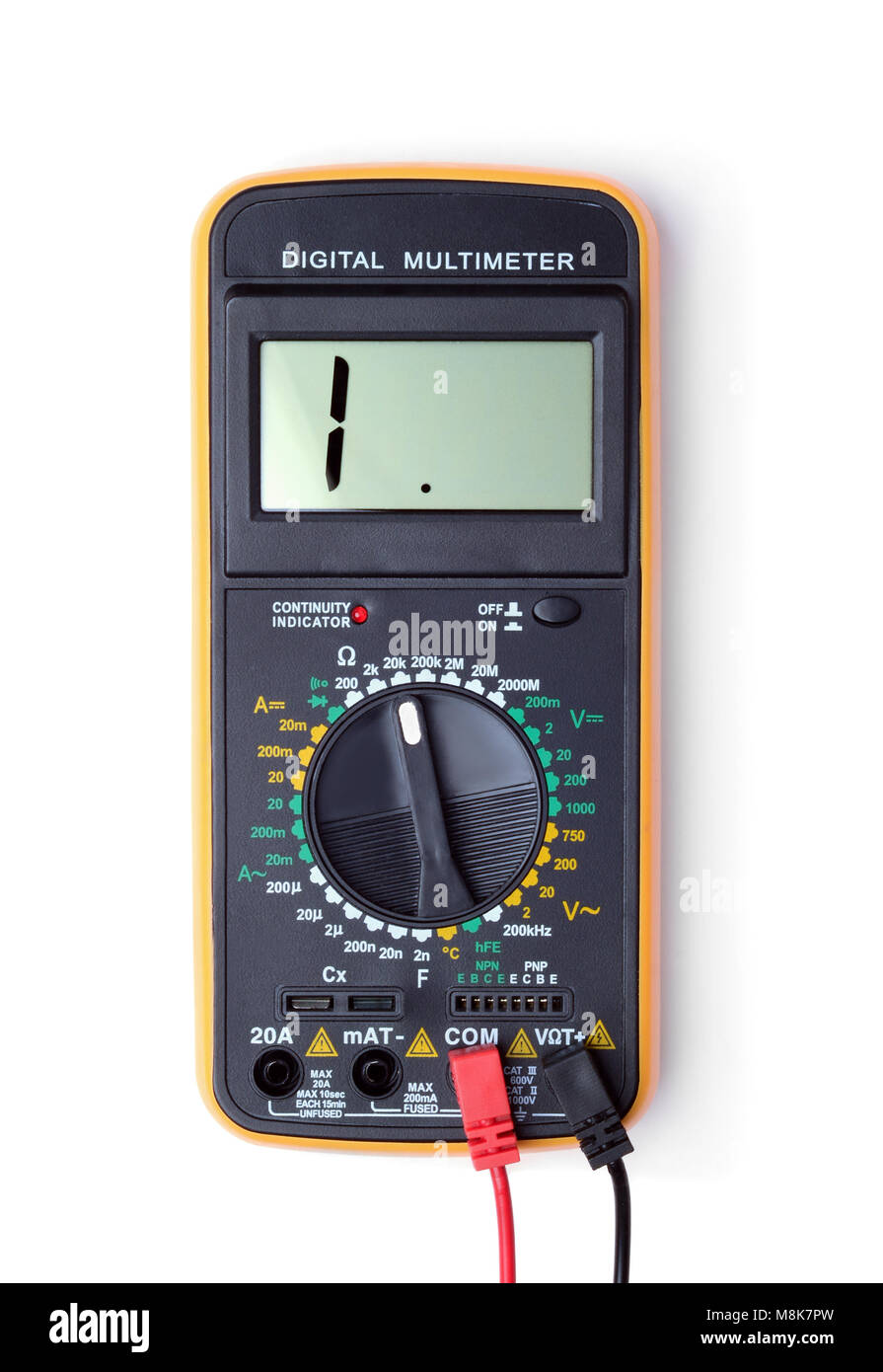 Digital multimeter isolated on white background Stock Photo - Alamy