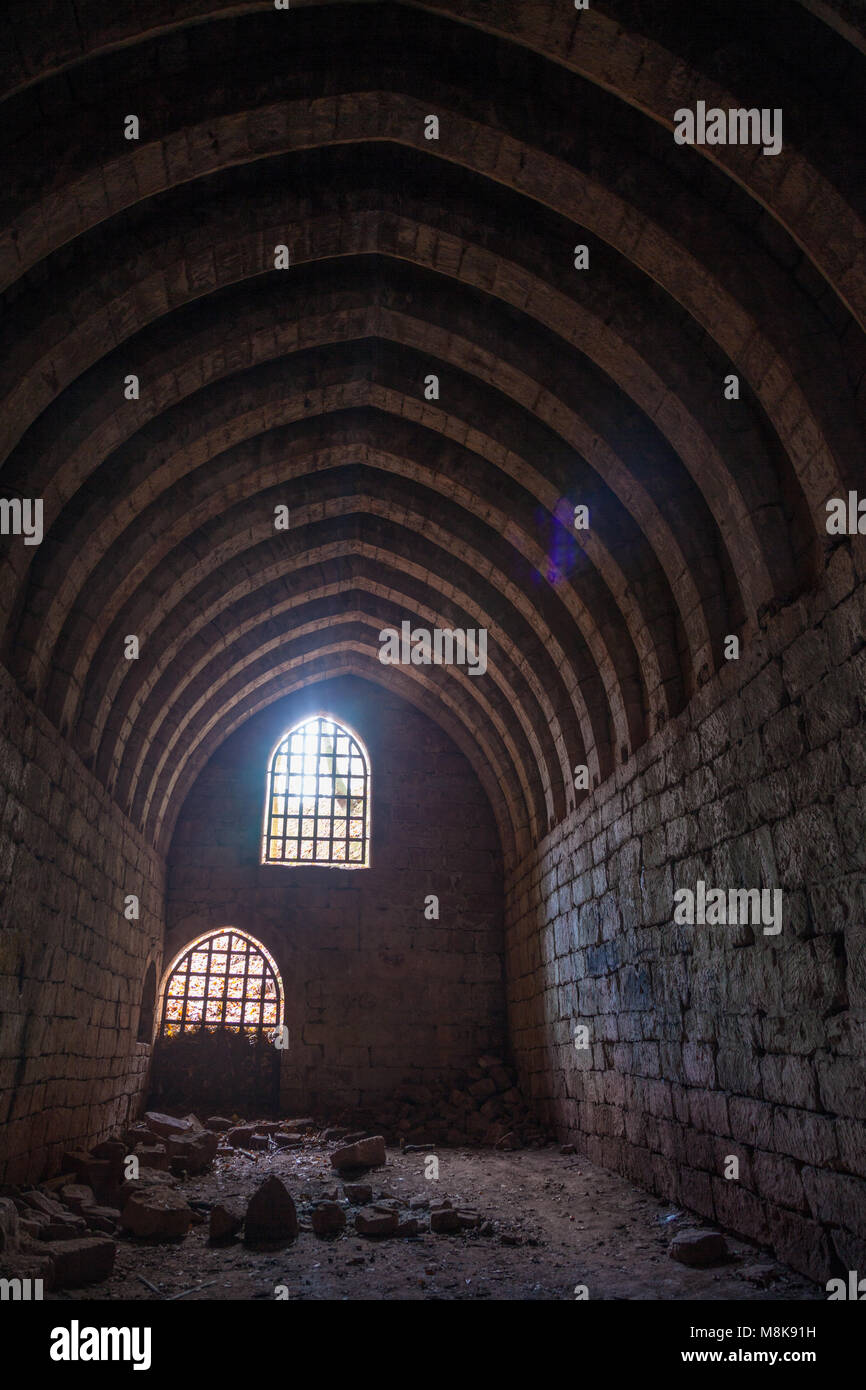Inside the Goblin Ha' at Yester Castle near Haddington East Lothian ...