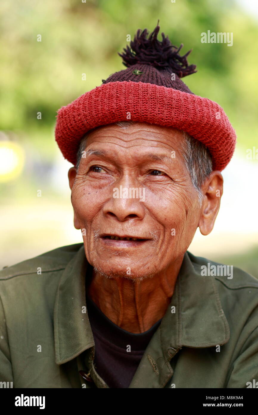 Laotian man, Mekong river, Laos Stock Photo - Alamy