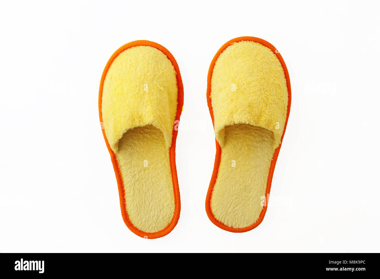 multicolored soft fluffy house slippers isolated on white background ...