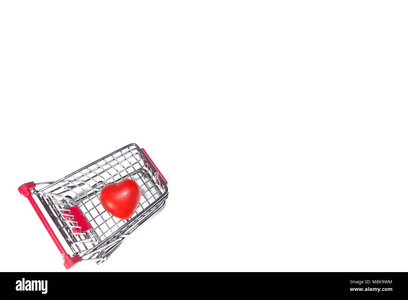 Buying a love heart from supermarket, Love heart in shopping cart ...