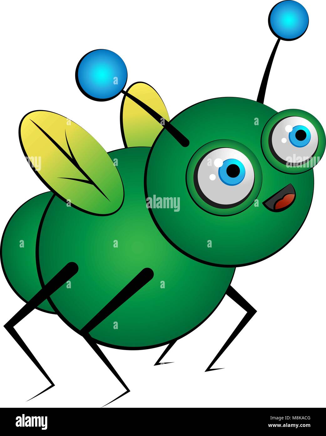 Fantasy green bug insect, vector Stock Vector Image & Art - Alamy