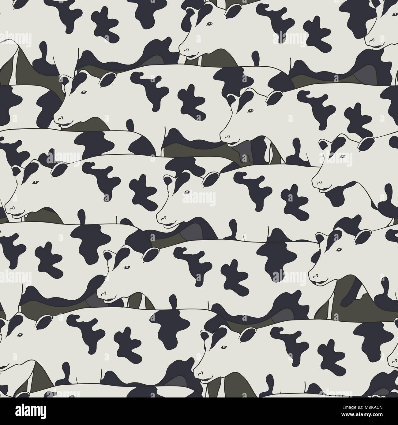 Seamless pattern all cows, vector Stock Vector Image & Art - Alamy