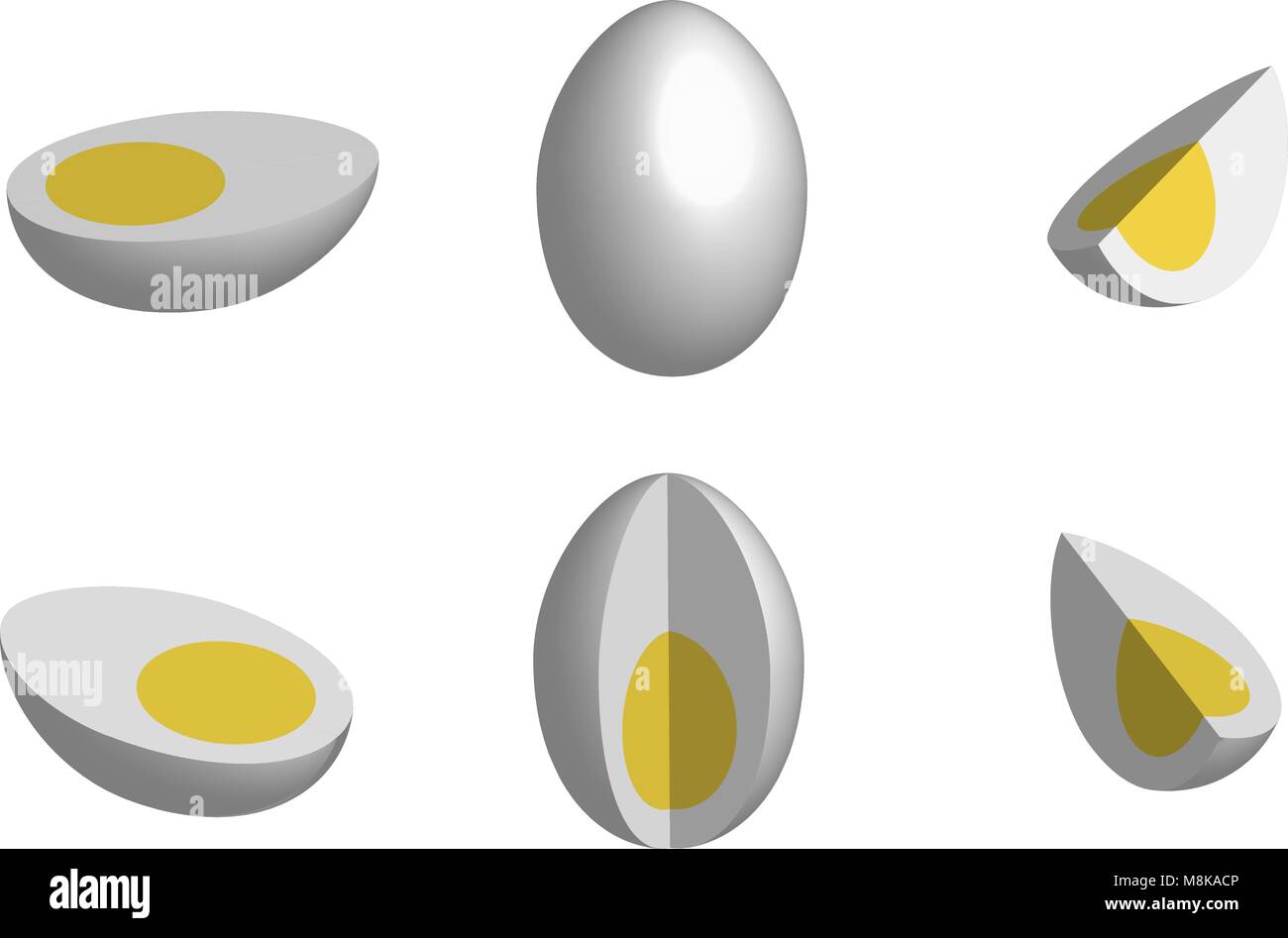 Set of eggs in 3D, vector Stock Vector Image & Art - Alamy