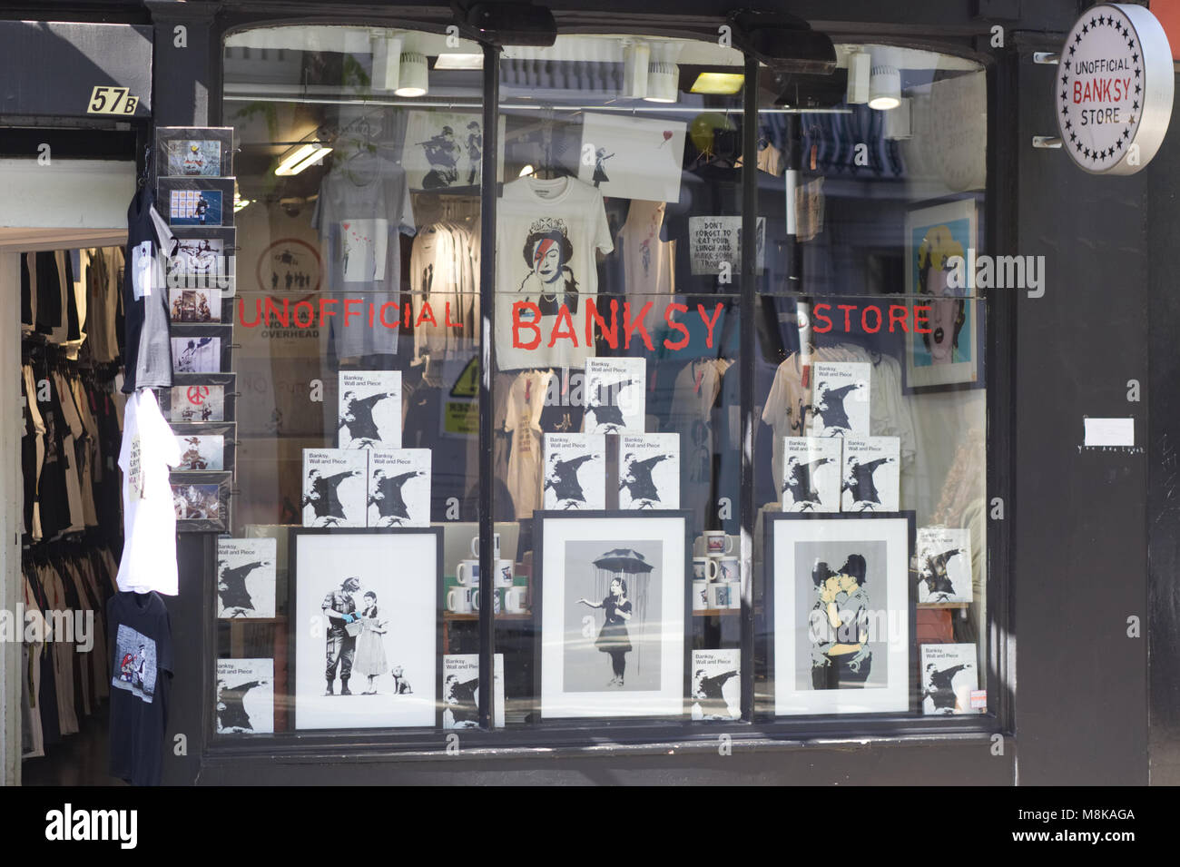 unofficial Banksy store London Stock Photo - Alamy
