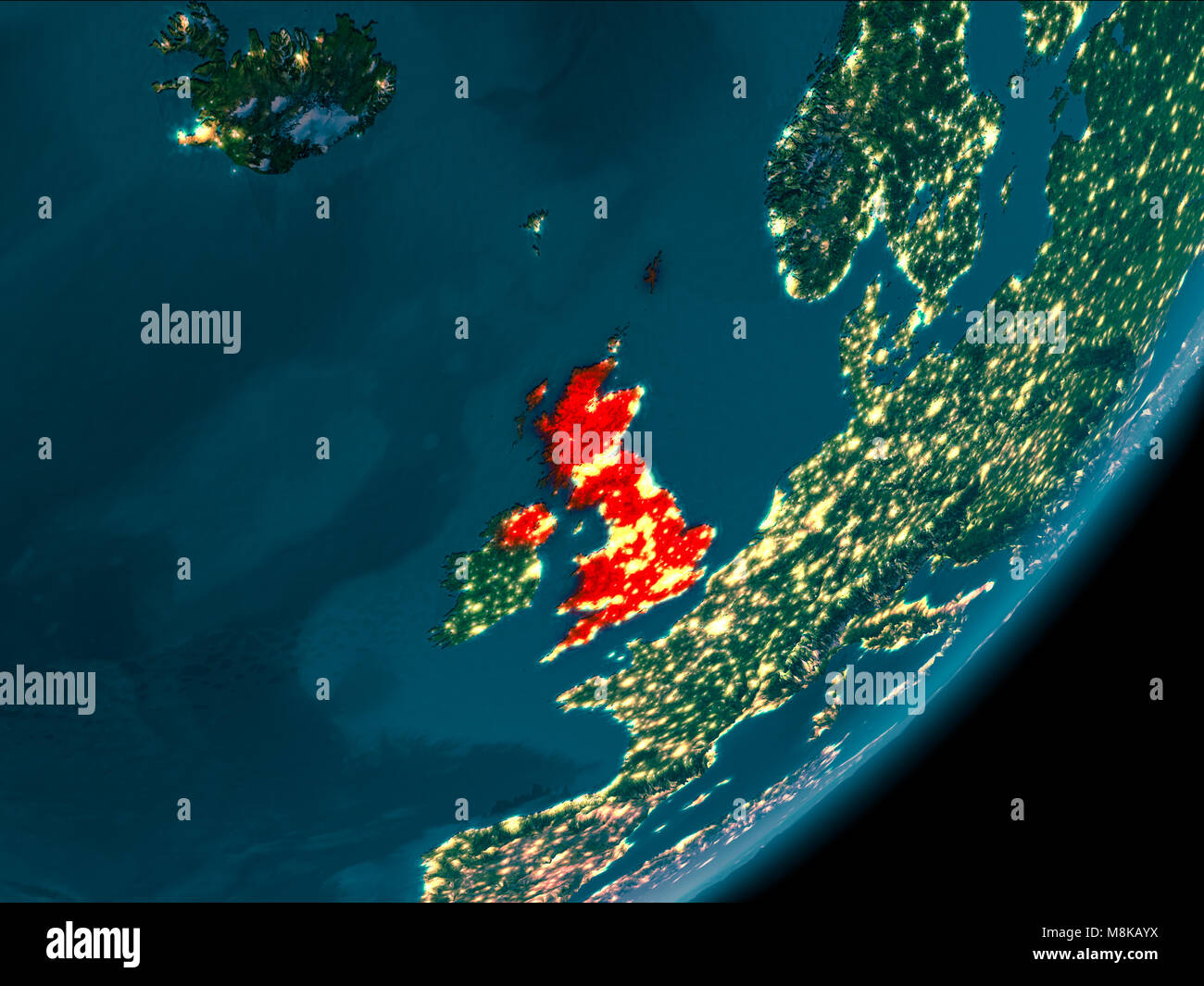 Great Britain Satellite View High Resolution Stock Photography and ...