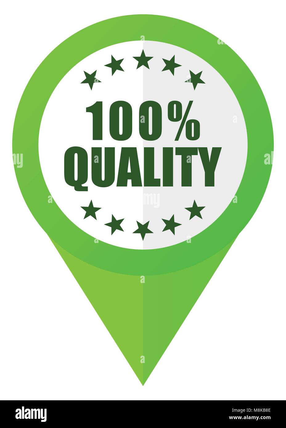 100 % quality green pointer vector icon in eps 10 isolated on white ...