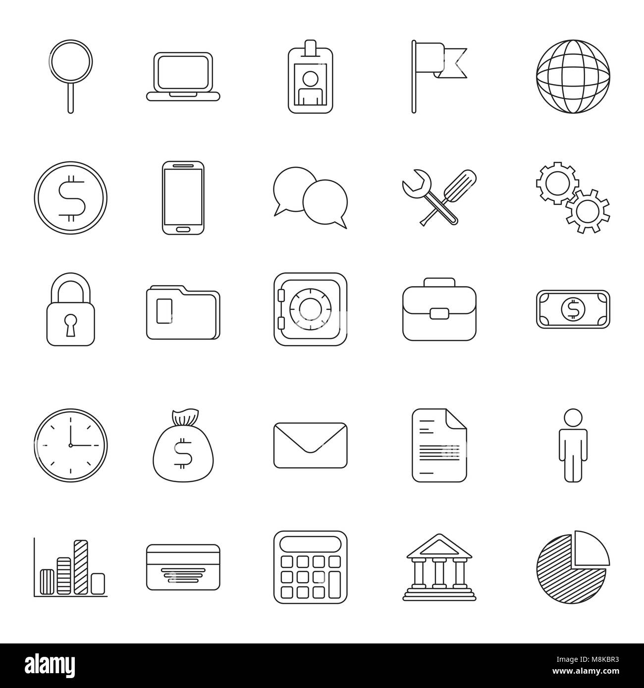Infographics business collection Black and White Stock Photos & Images ...
