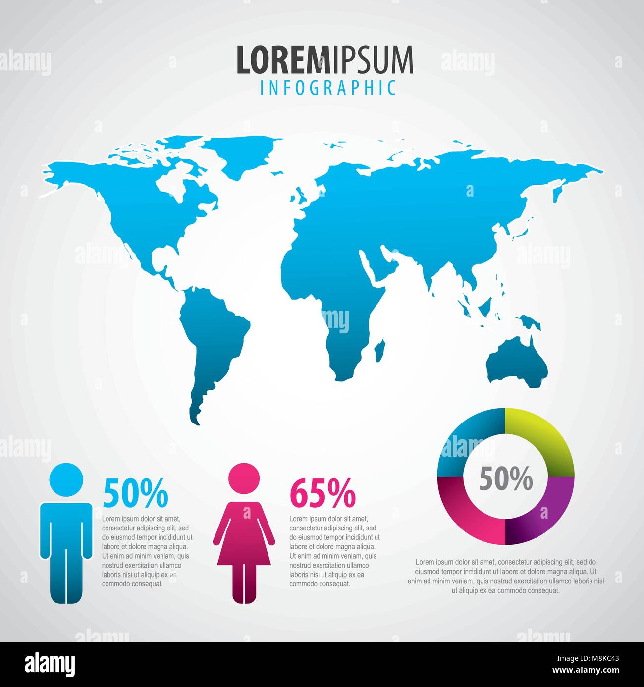 Population demographics infographic world map hi-res stock photography ...