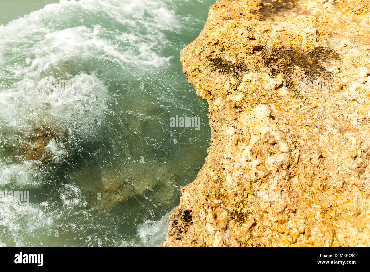 top view on the sea and rock coast. background Stock Photo - Alamy