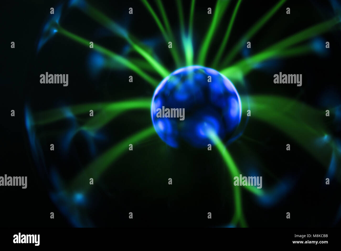 Electricity fire-ball. Abstract photo of electric waves. Static ...