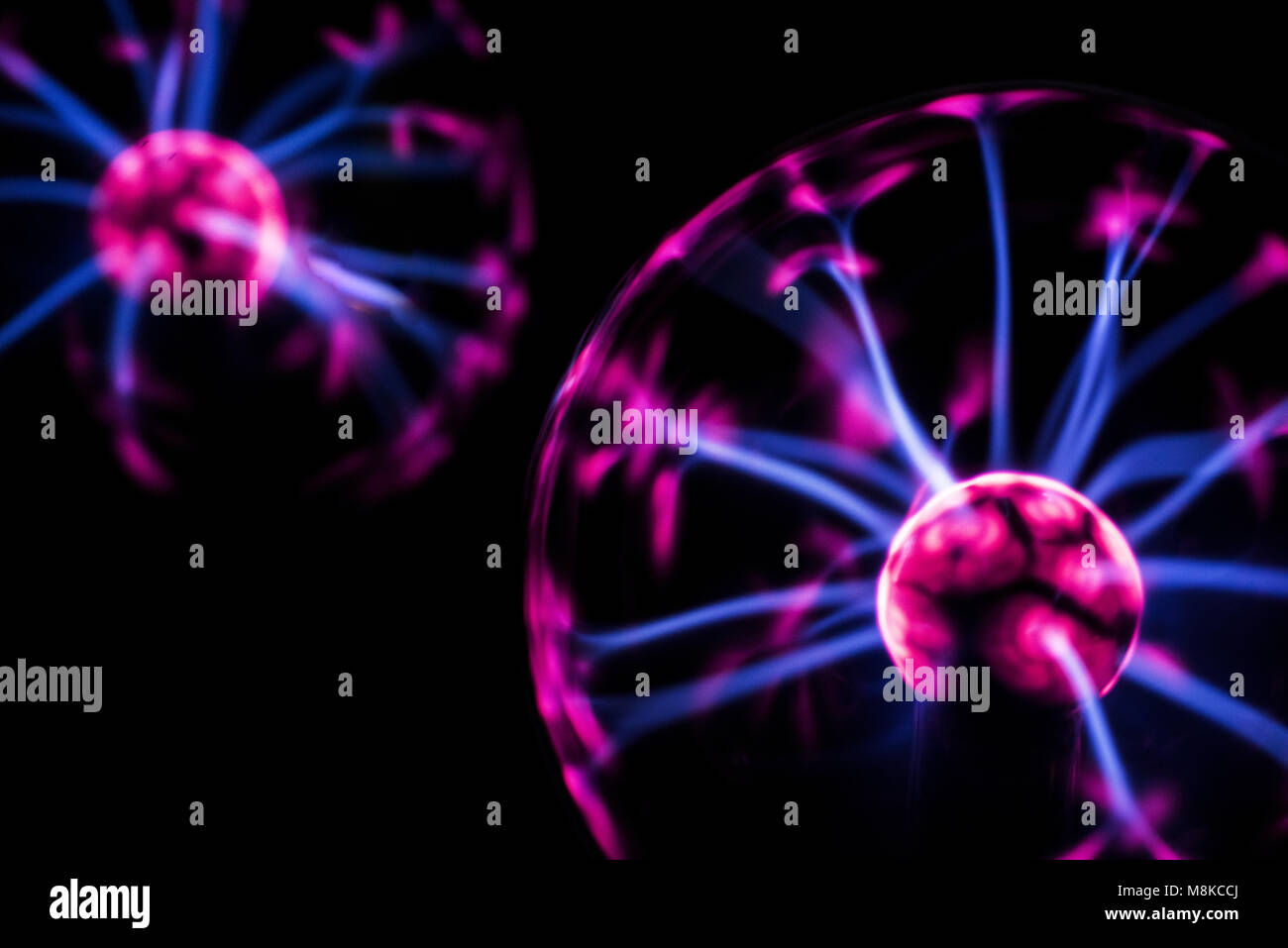 Electricity fire-ball. Abstract photo of electric waves. Static ...