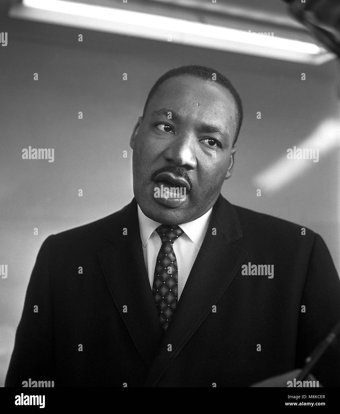 Martin Luther King Jr. Feb. 14, 1964. Image from 6x6 cm camera negative ...