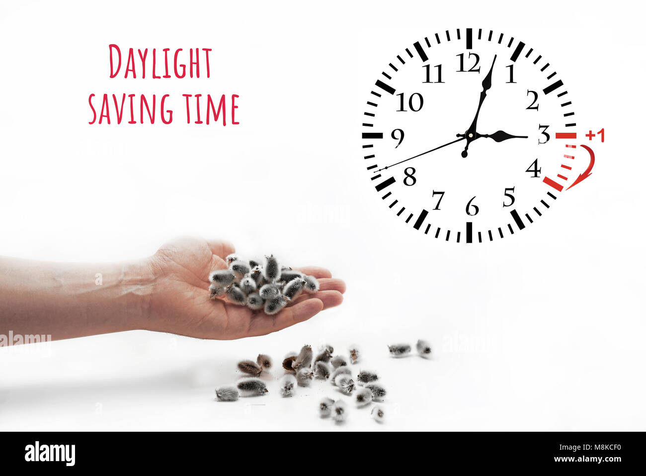 Daylight Saving Time. DST. Wall Clock going to winter time. Turn time ...