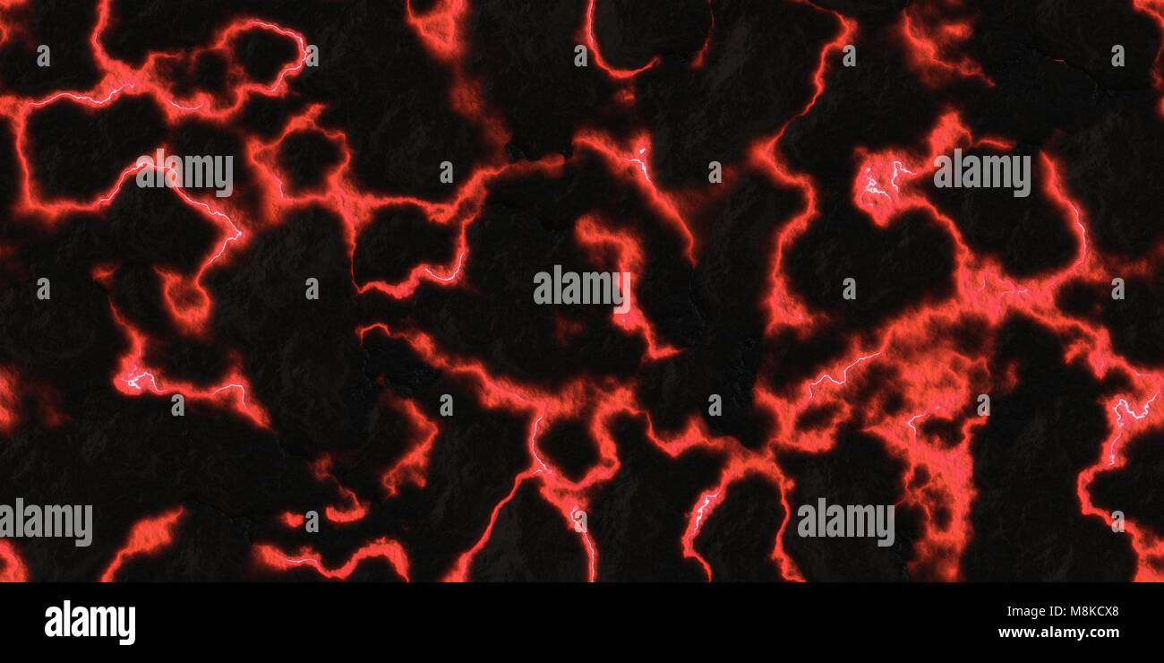 Seamless Red-Hot Volcano Lava Background Texture. Hot Lava Stains Stock ...