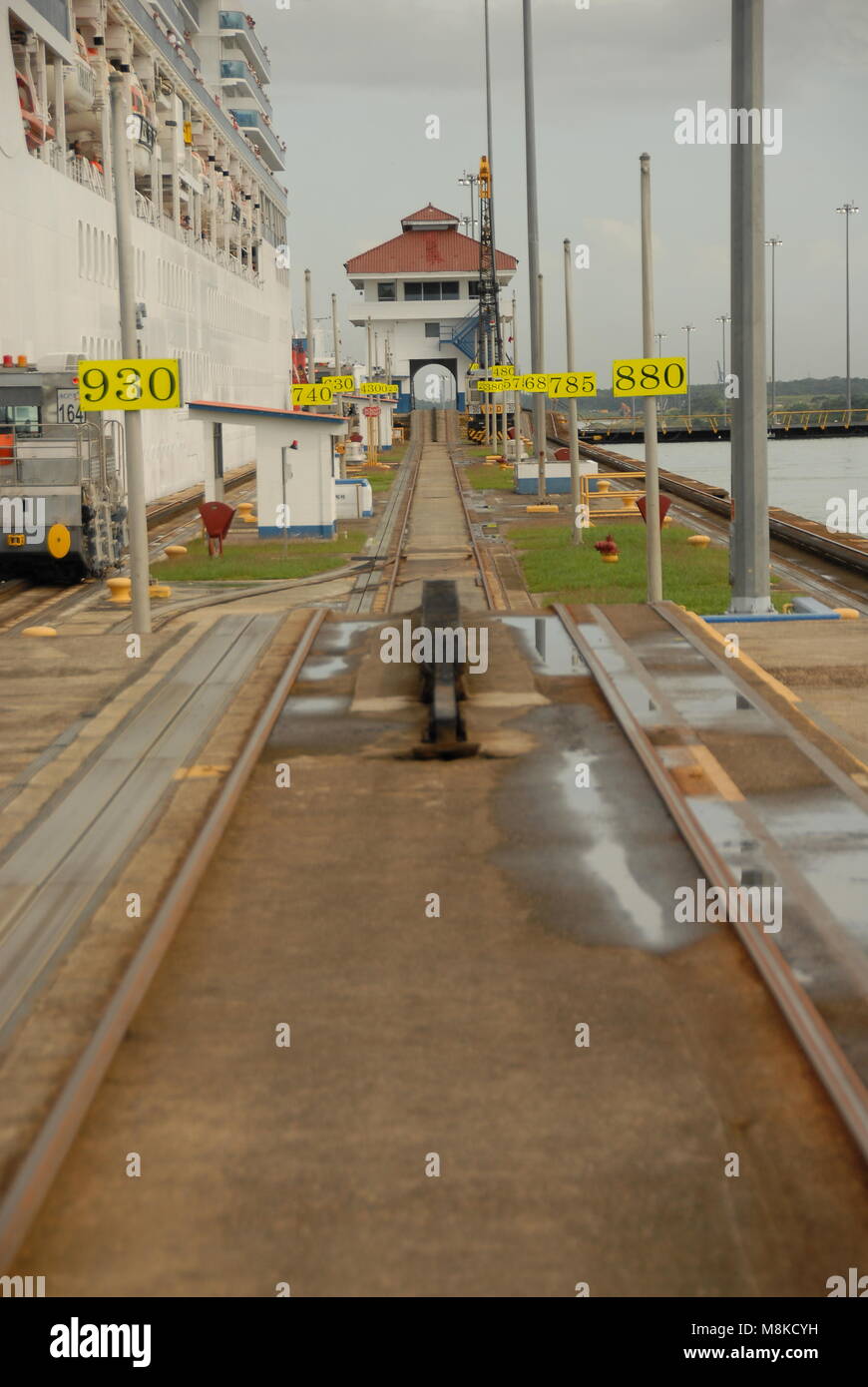 Coral Princess cruise ship passes through the Panama Canal Stock Photo ...
