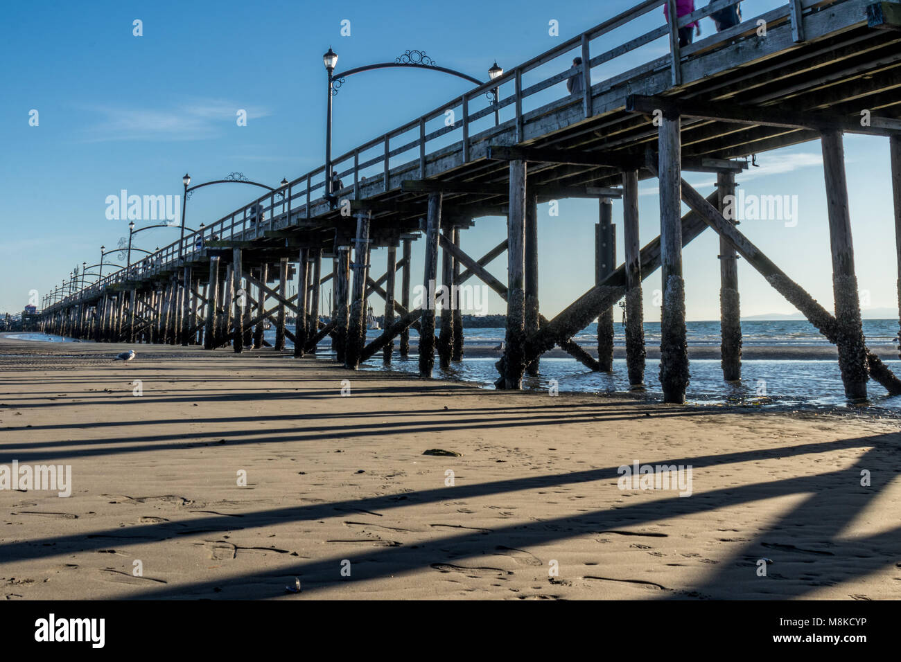 White Rock Pier and sand Stock Photo - Alamy