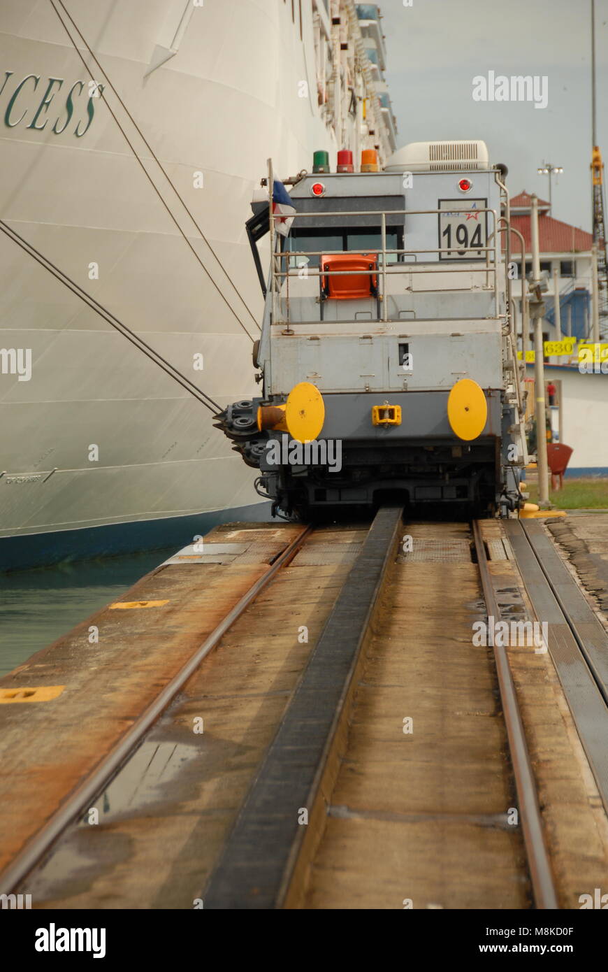 Coral Princess cruise ship passes through the Panama Canal Stock Photo ...