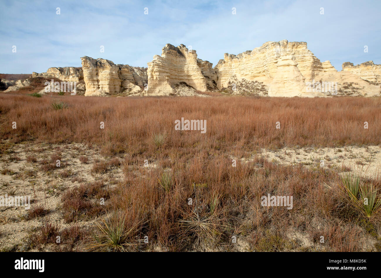 Castle Rock formation in Gove County, Kansas, USA Stock Photo - Alamy