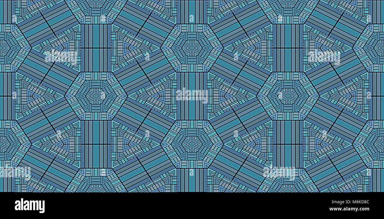 Blue Geometric Symmetry Background Texture Stock Photo - Alamy