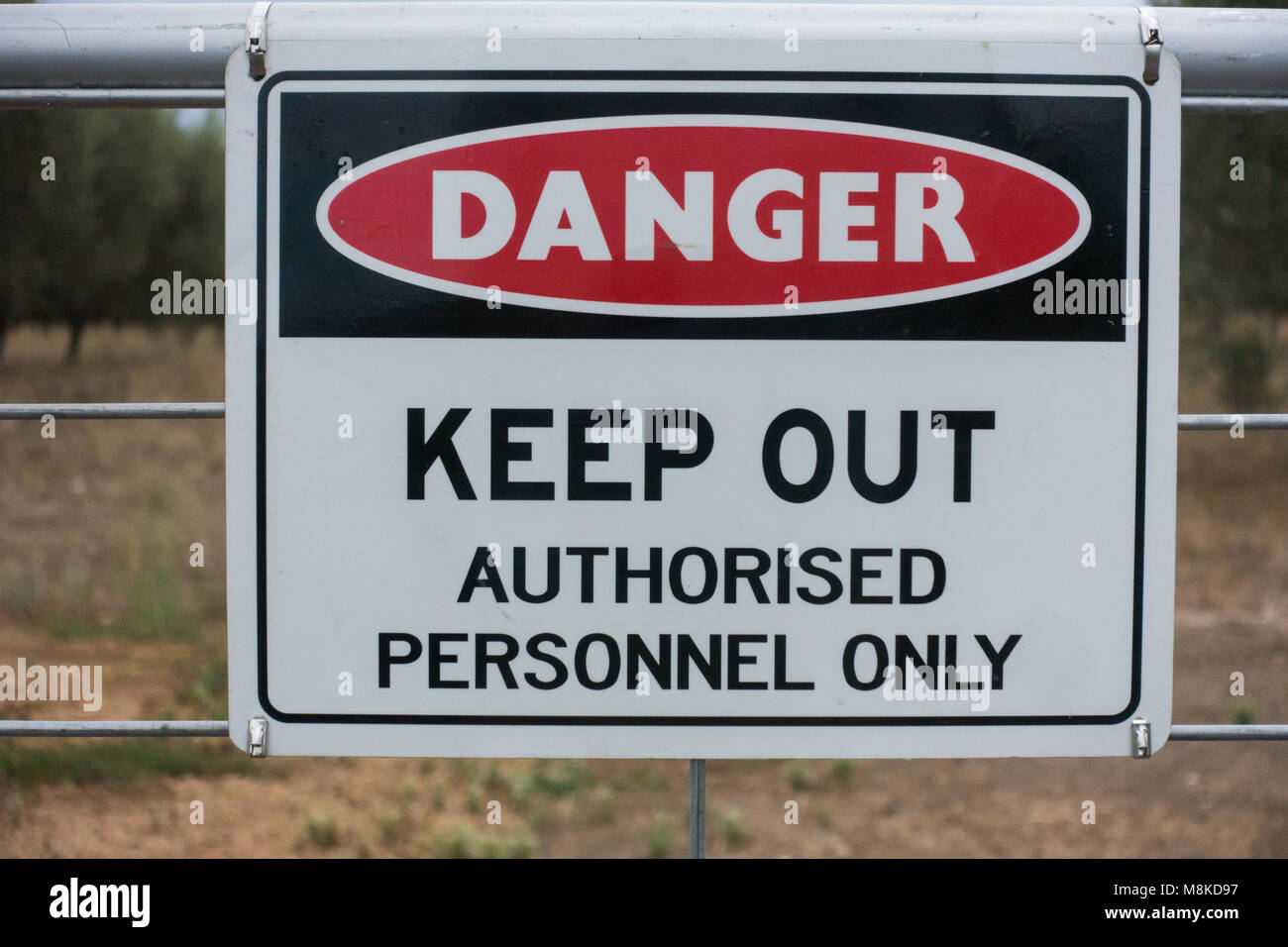 Sign. Danger, Keep Out Stock Photo - Alamy