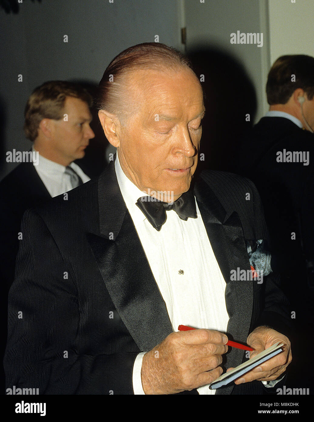 Washington DC., USA, December 5, 1988 Bob Hope signs autograph for fan ...