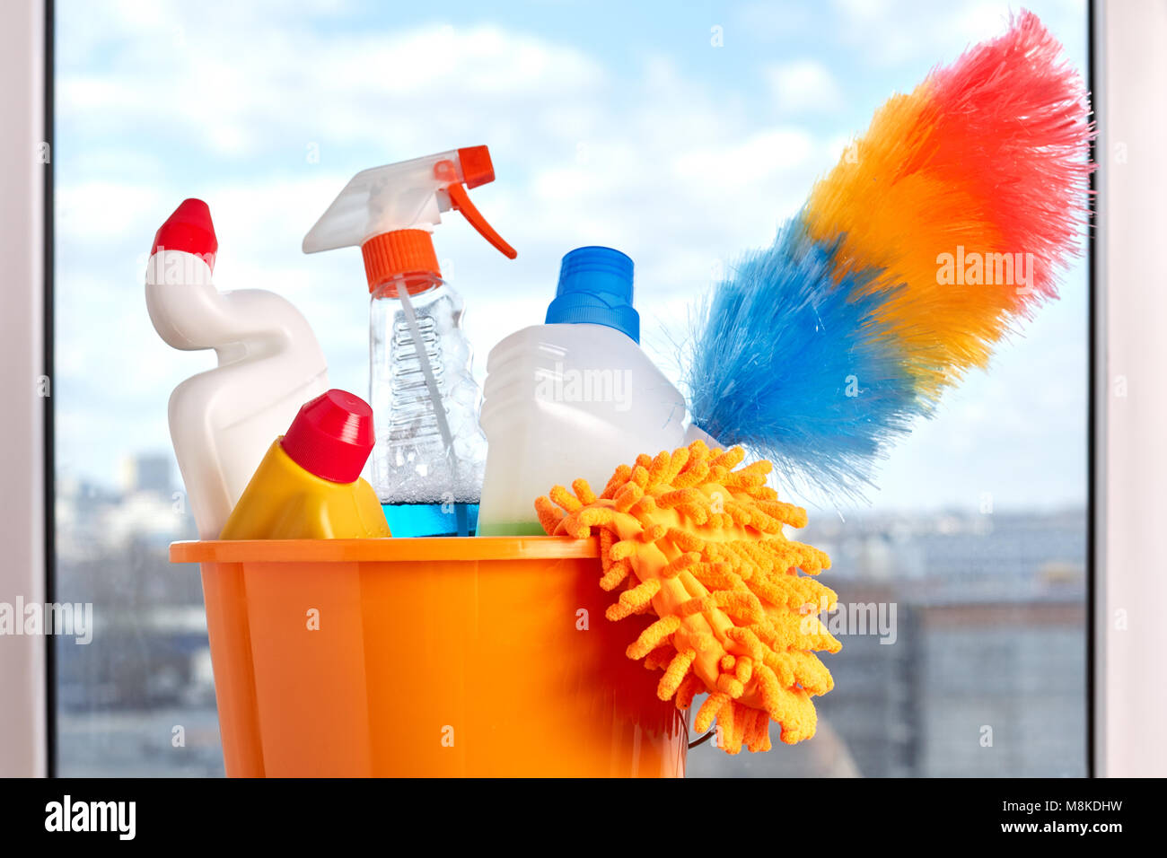 Cleaning supplies set bucket hi-res stock photography and images - Alamy