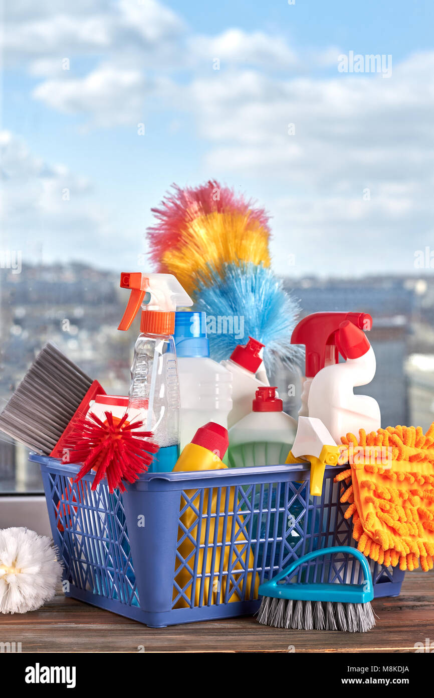 Spring cleanup theme Stock Photo - Alamy