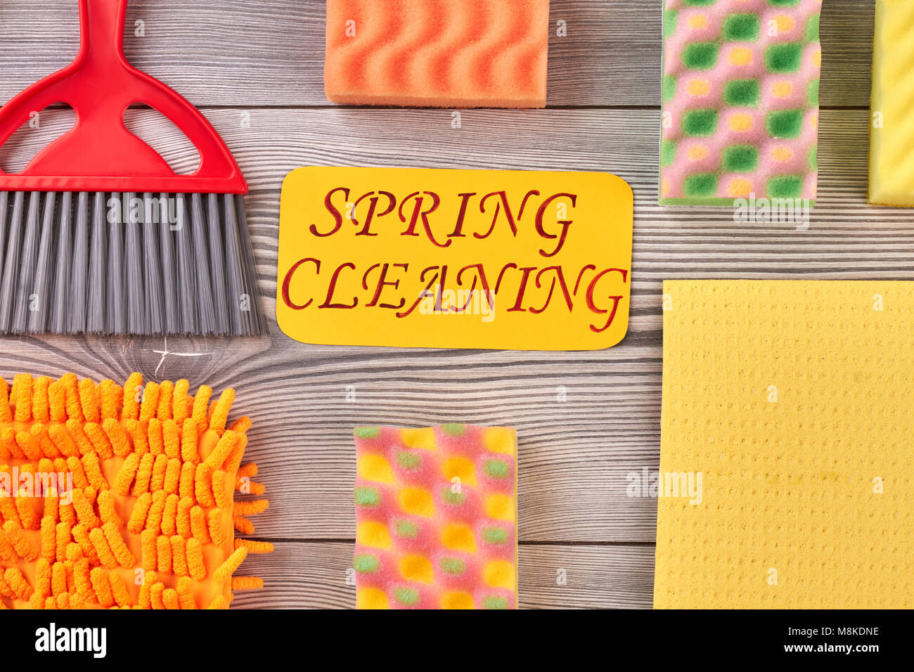 Set of house cleaning items Stock Photo - Alamy
