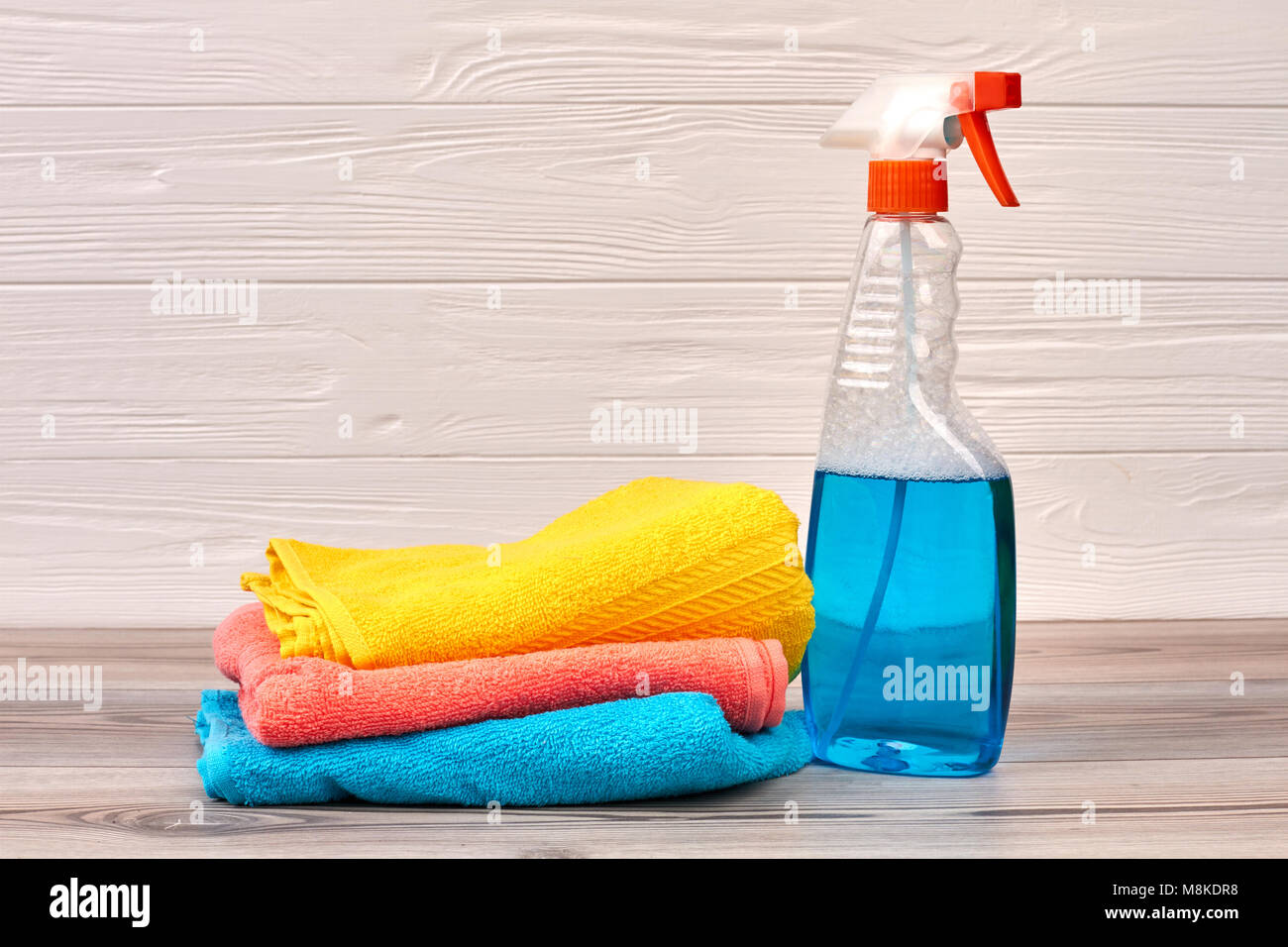 Cleaning spray bottle with plastic dispenser Stock Photo - Alamy
