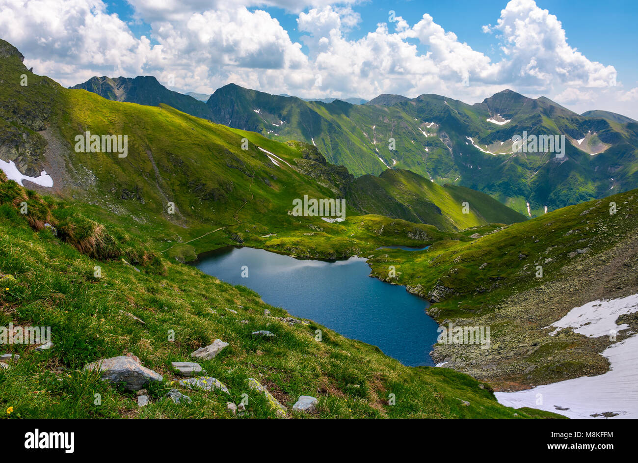 Beautiful landscape in Fagarasan mountains. Popular travel destination ...