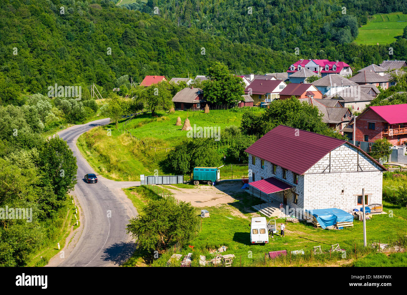 Rural countryside bird view hi-res stock photography and images - Alamy
