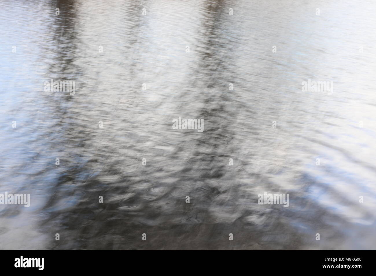 Abstract patterns in reflections on river, abstract water flow ...
