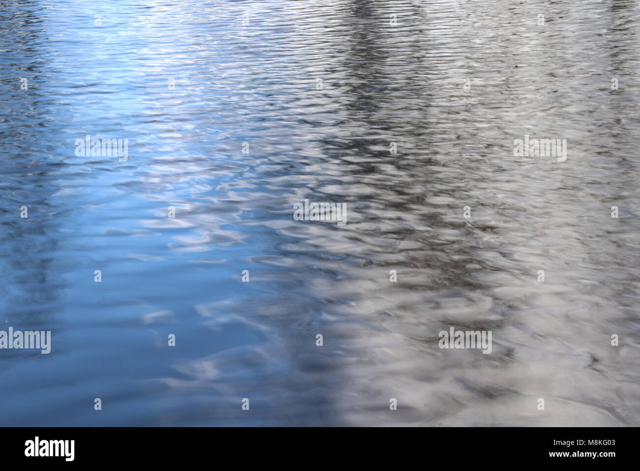 Abstract patterns in reflections on river, abstract water flow ...