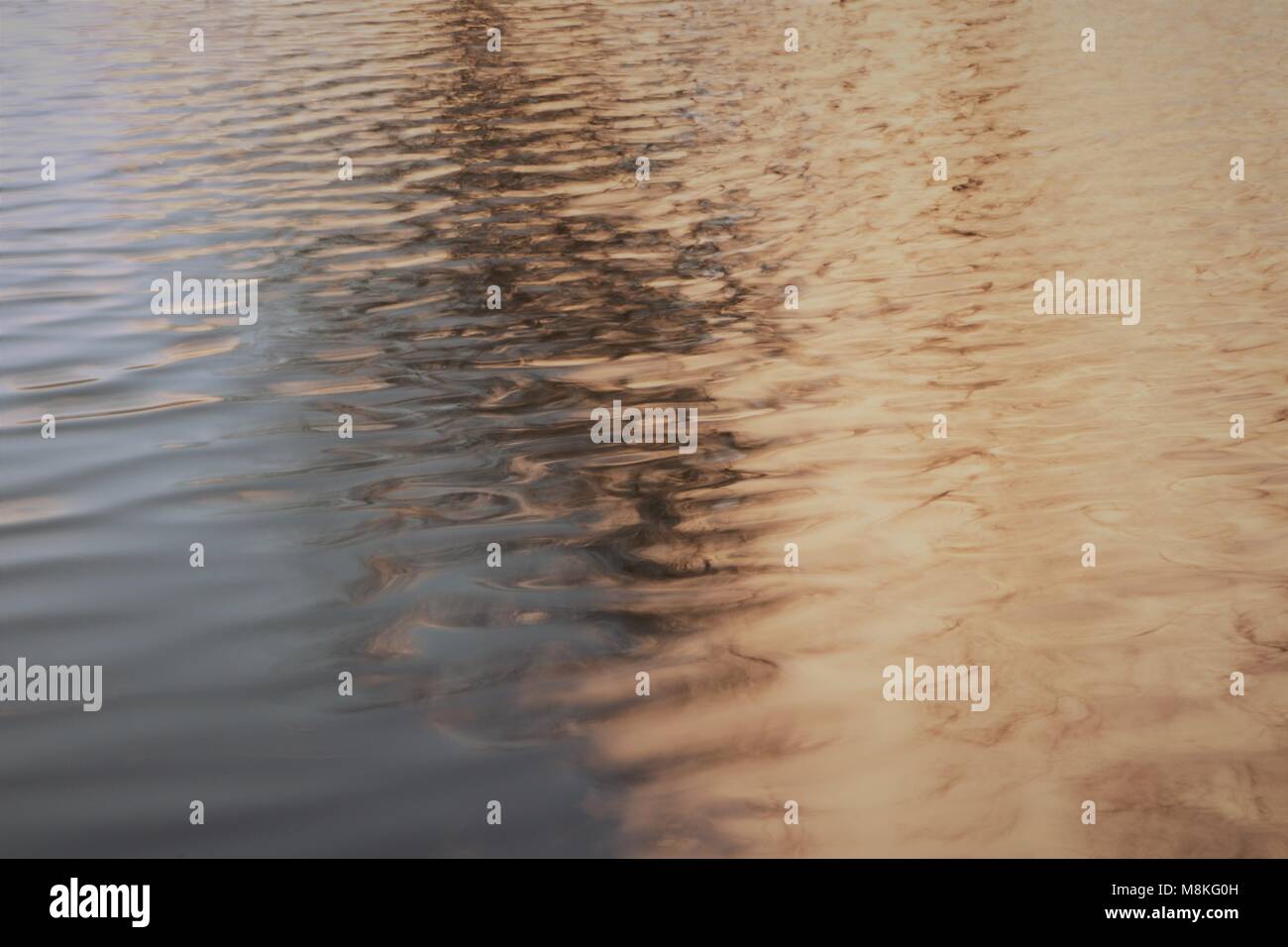 Abstract patterns in reflections on river, abstract water flow ...