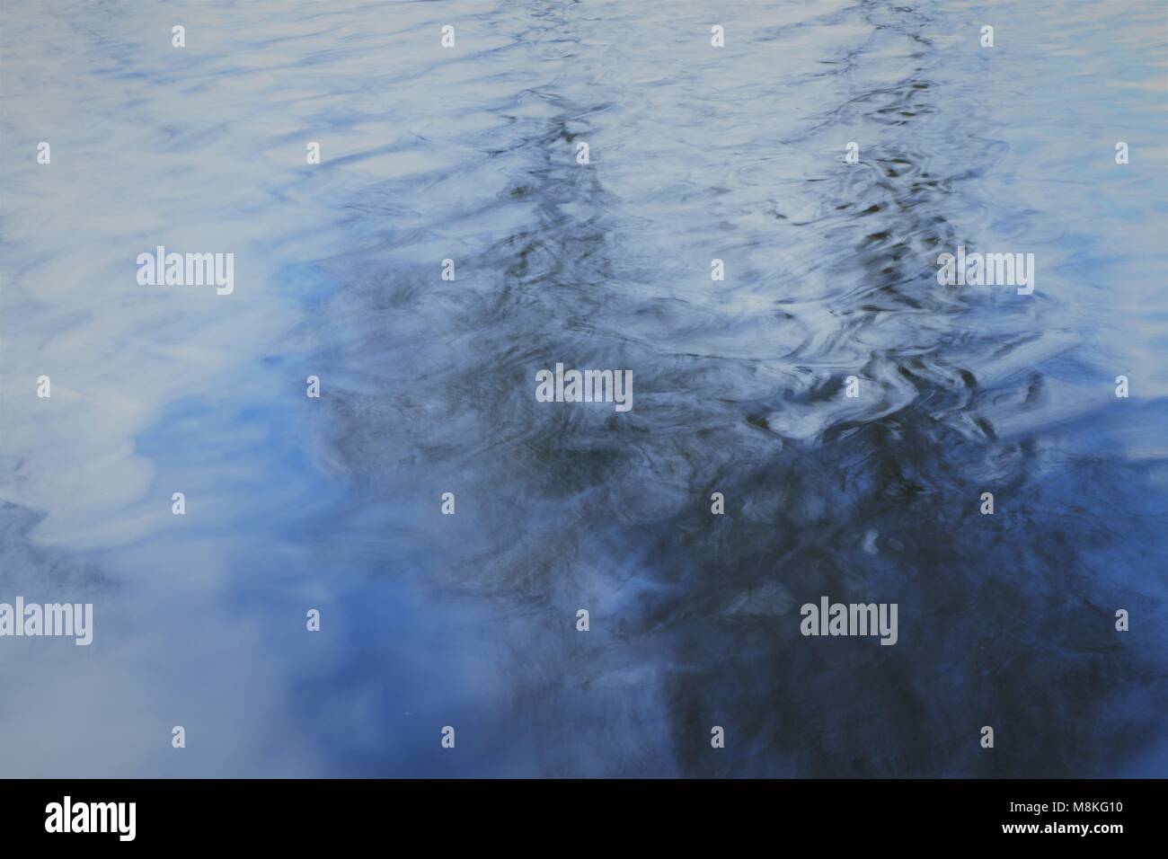 Abstract patterns in reflections on river, abstract water flow ...