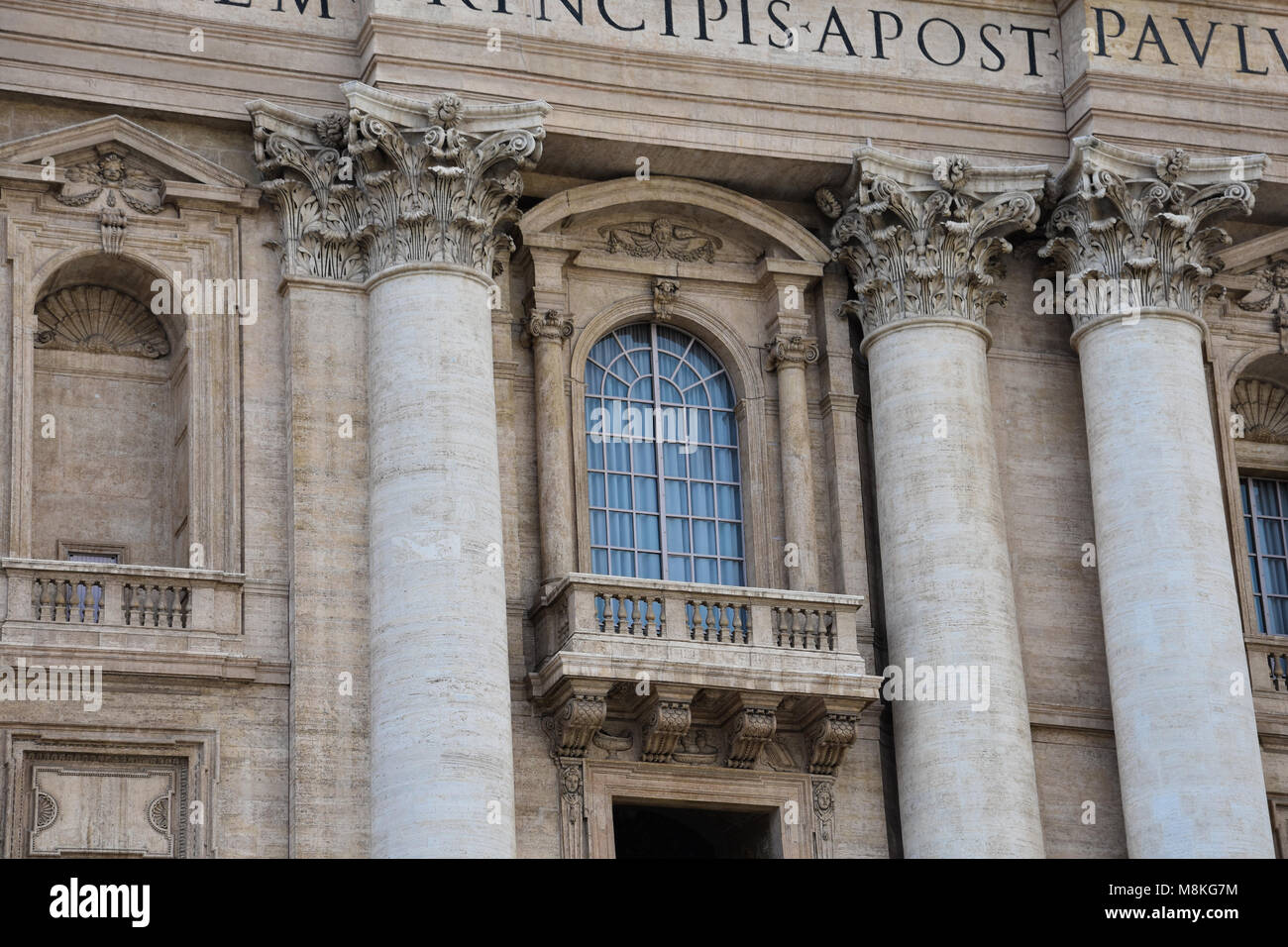 Vatican City. February 11, 2017. Window on St. Peter's Basilica ...