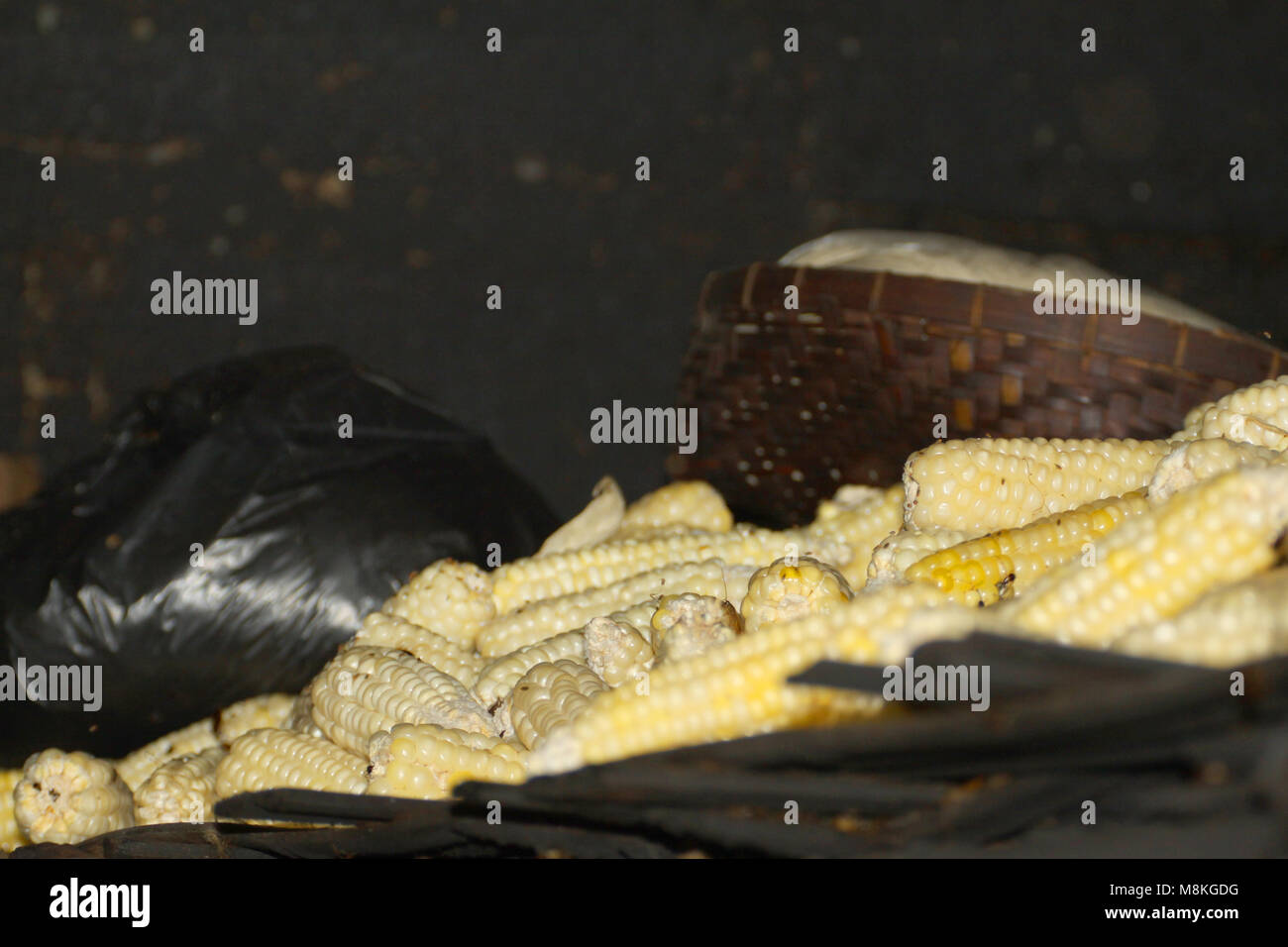 Corn in a storage room Stock Photo - Alamy