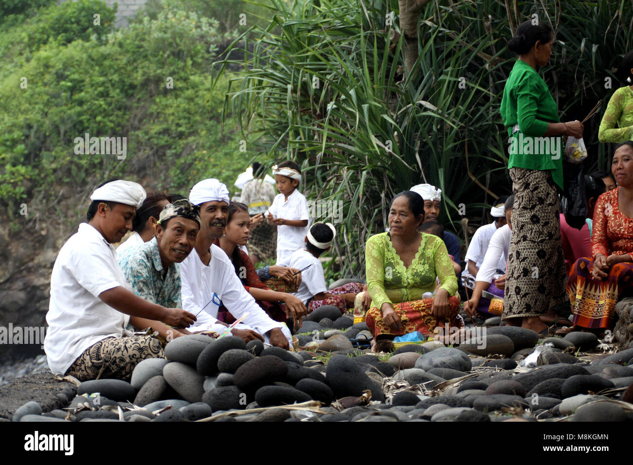 Celebration on Bali for the birthday of the Hindu God Lord Shiva Stock ...