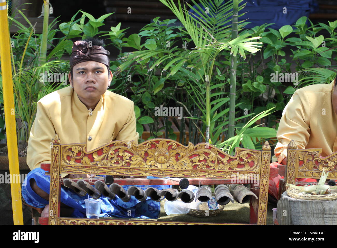 Gamelan player, traditional music in Indonesia Stock Photo - Alamy