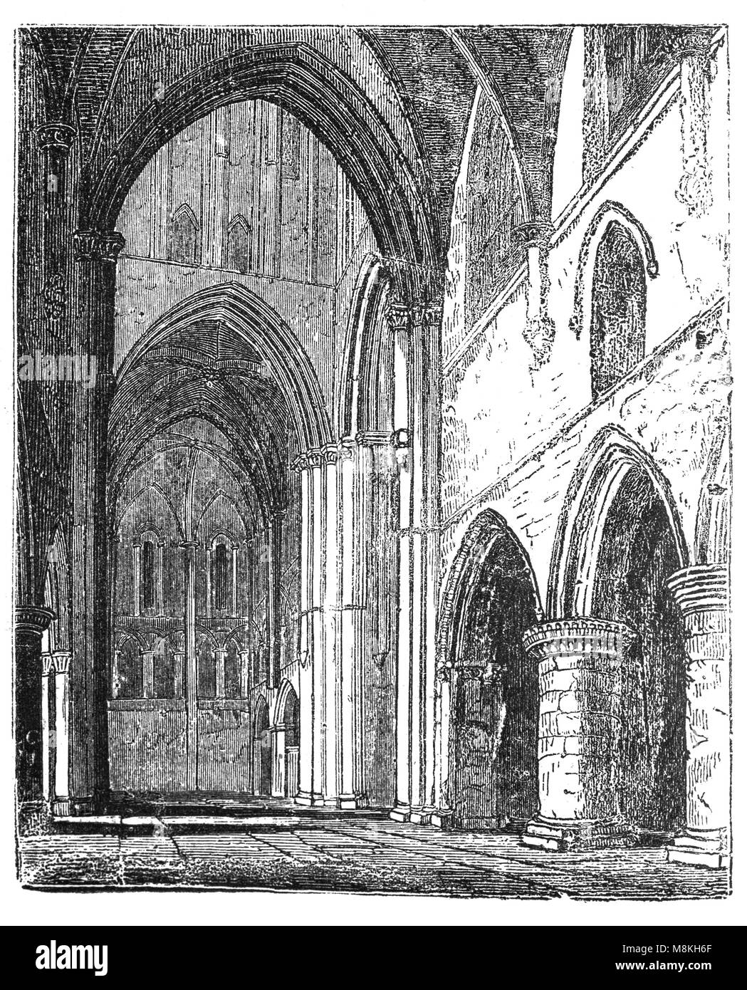 Transitional norman gothic style Black and White Stock Photos & Images ...