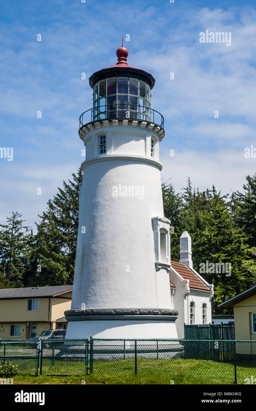Umpqua Lighthouse is located at the mouth of the Umpqua RIver ...
