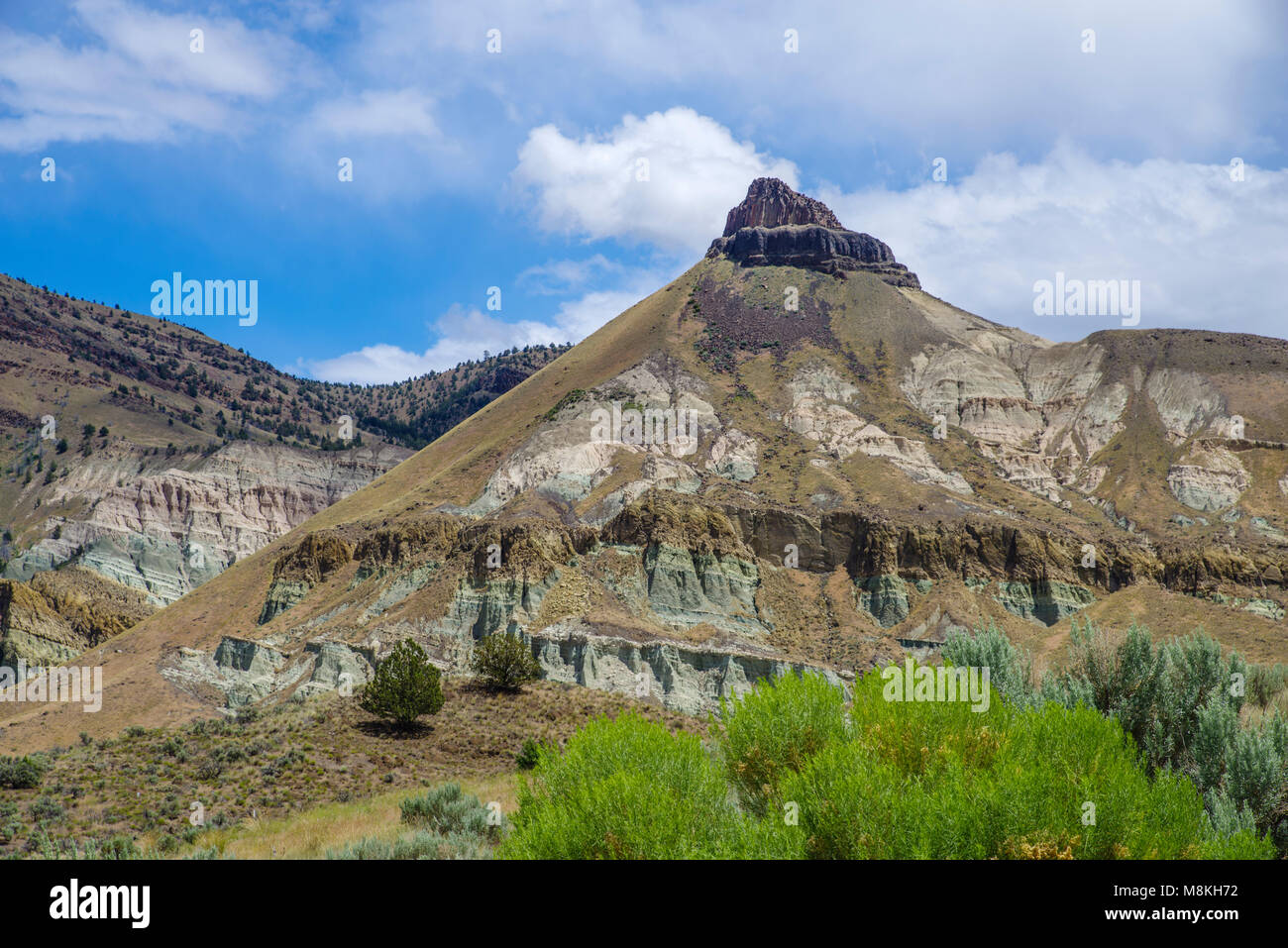 Sheep Rock in the John Day Fossil Beds National Monument. Oregon Stock ...