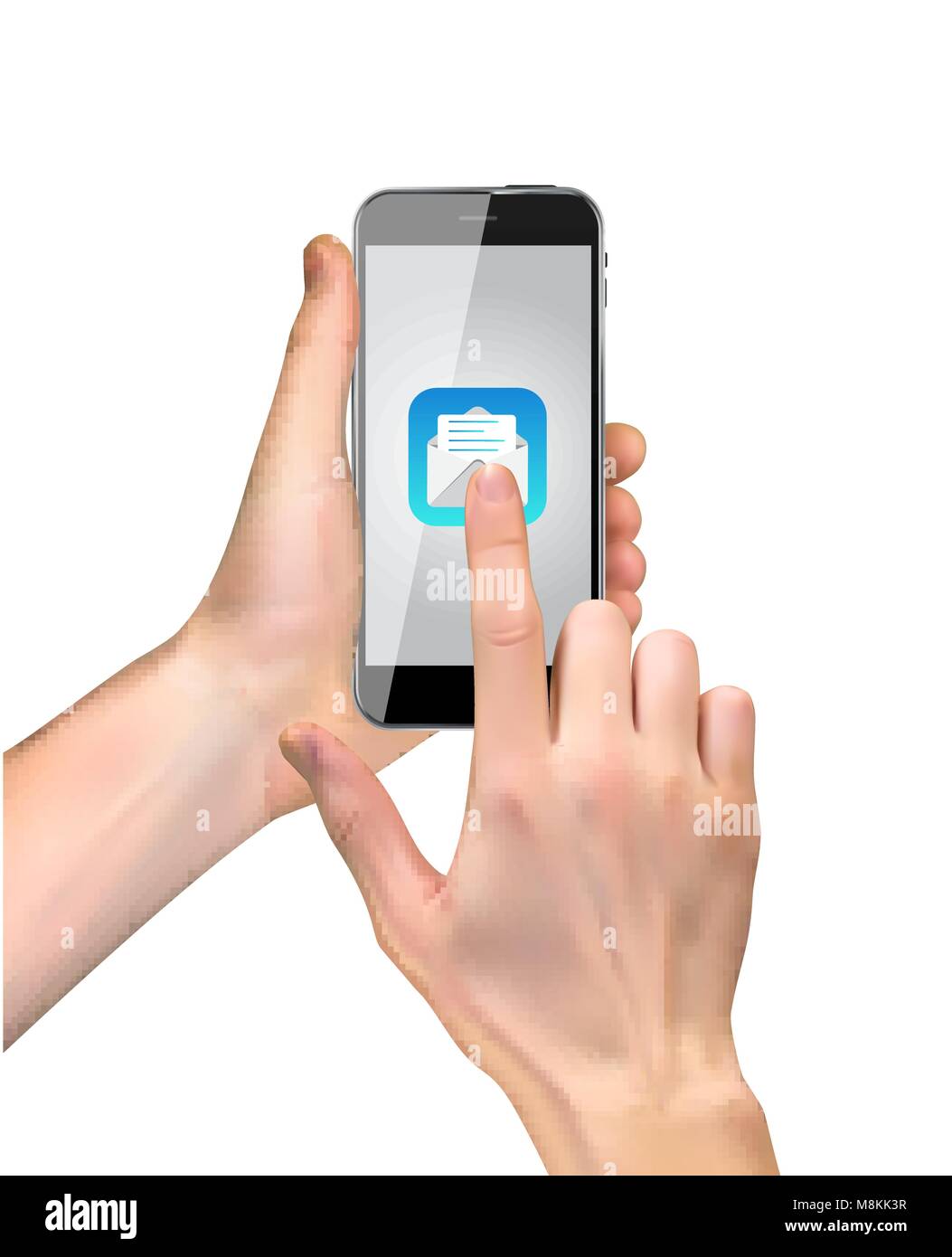Hand Holding Iphone Vector