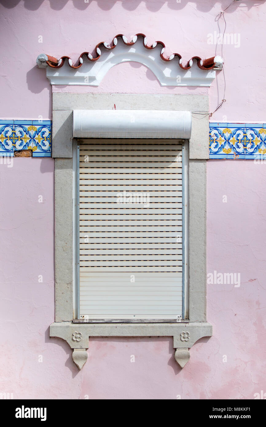 Typical windows of Portuguese architecture in buildings Stock Photo - Alamy