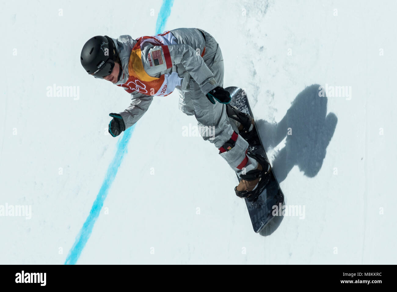 Arielle Gold (USA) bronze medal winner competing in the Snowboard ...