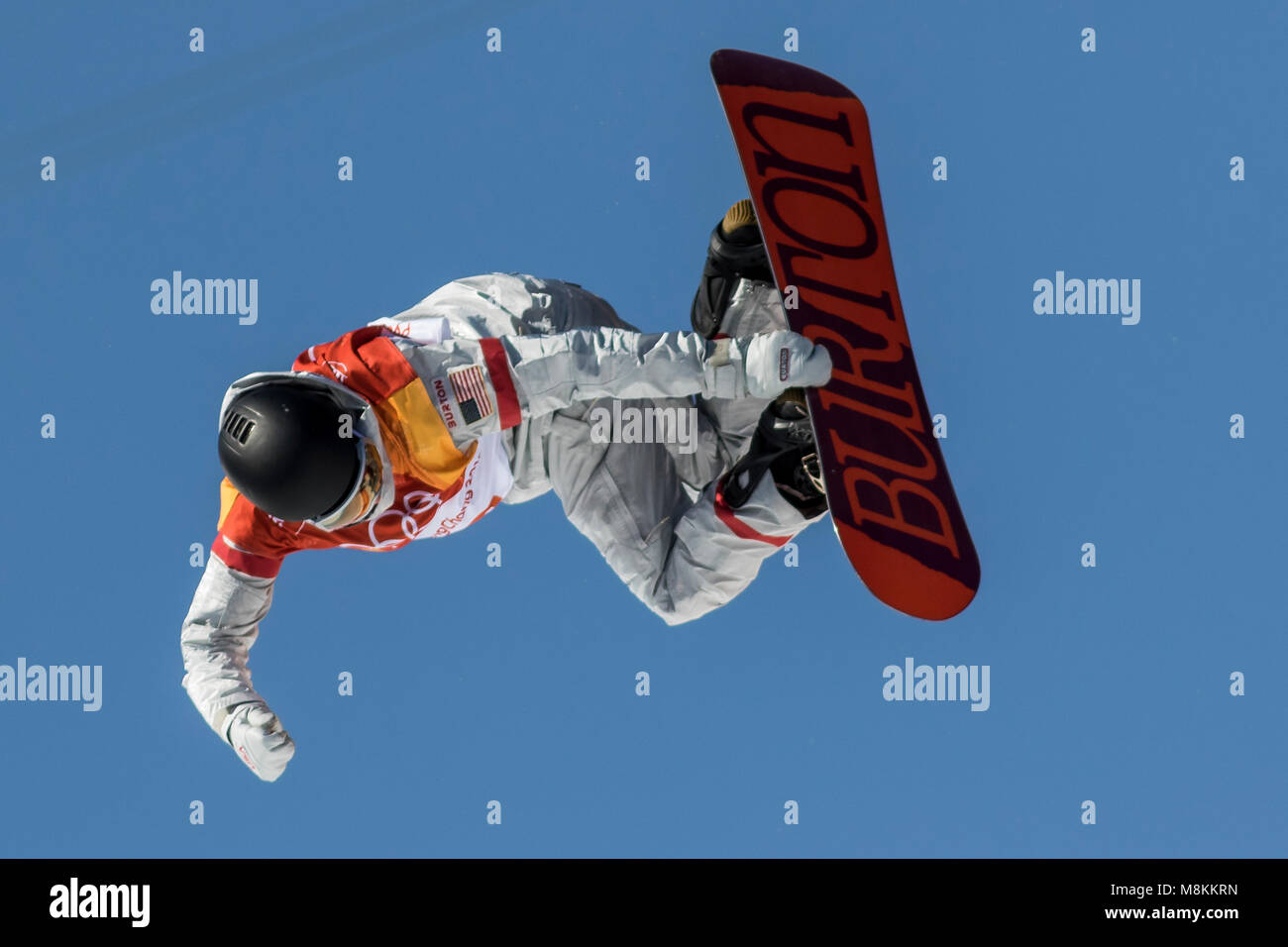 Kelly Clark (USA) competing in the Snowboard Ladies Halfpipe finals at ...