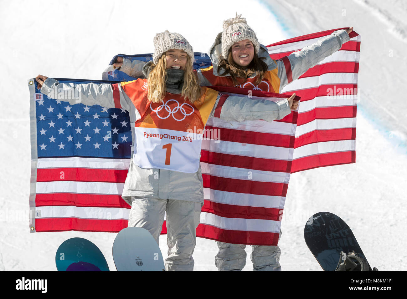 Female snowboard medal winner hi-res stock photography and images - Alamy