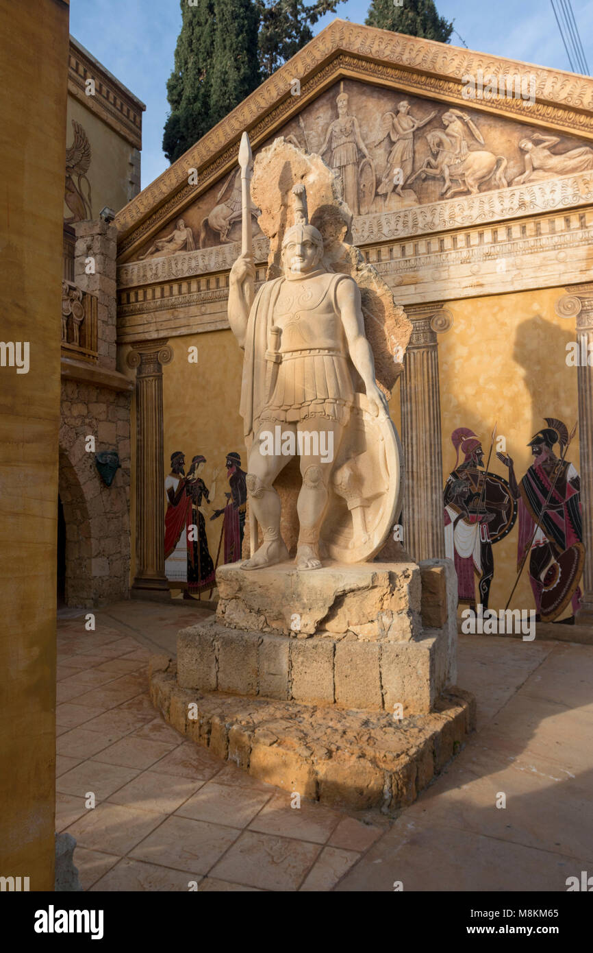 Centurion statue outside the Roman hotel Paphos tourist area, Paphos ...